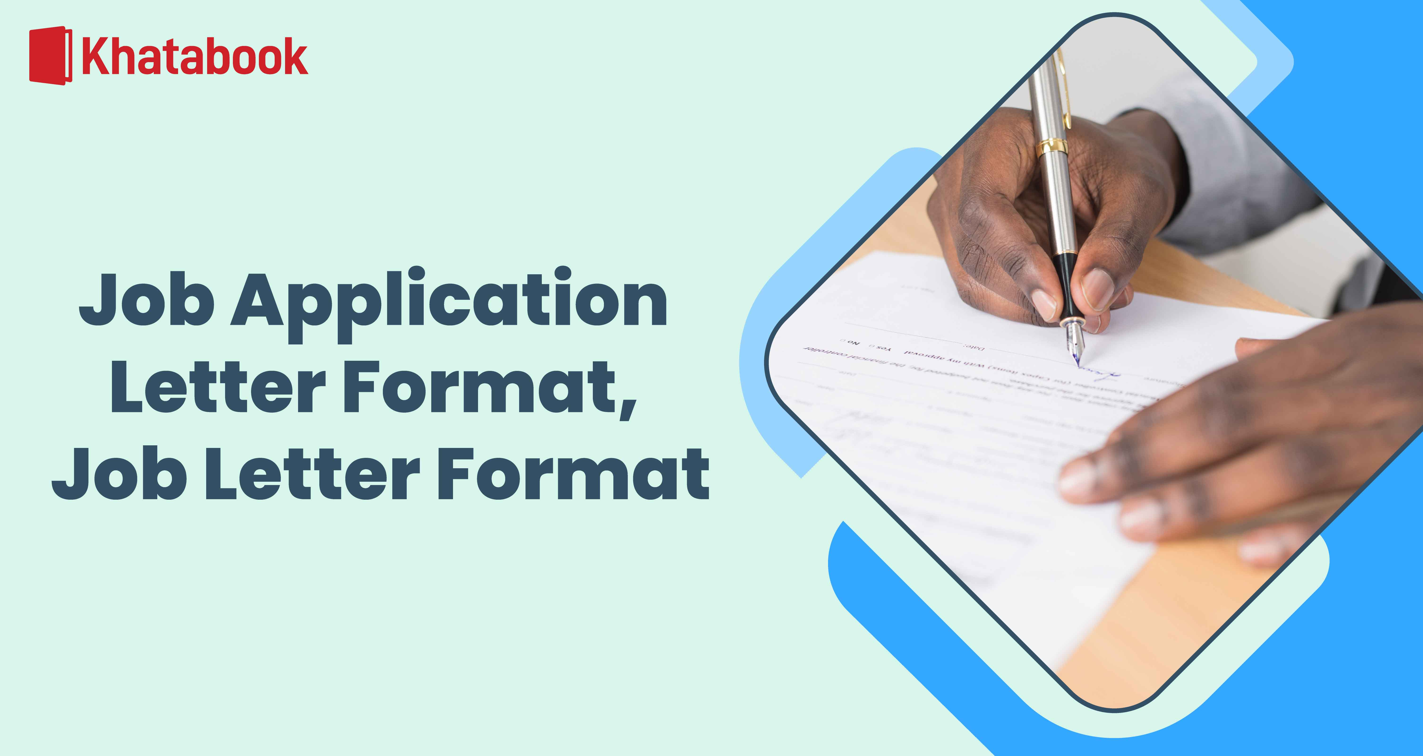 What Is The Format Of A Job Application Letter 